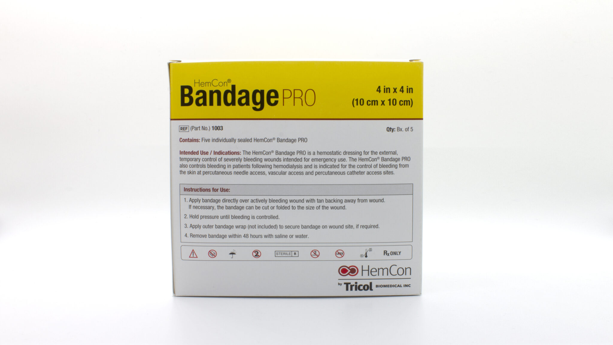 HemCon® Bandage PRO - Tricol Biomedical