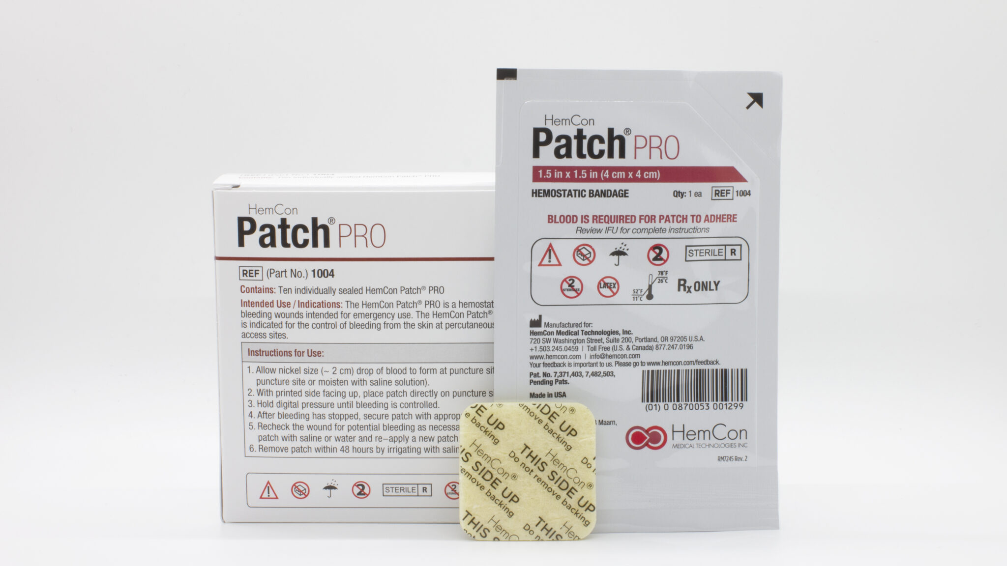 HemCon Patch® PRO - Tricol Biomedical
